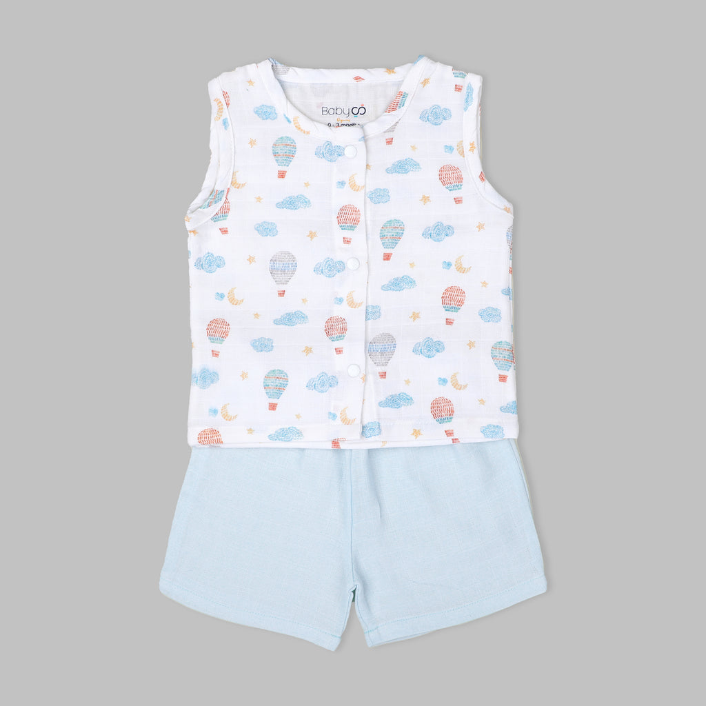 Up & Away and Blue Unisex Muslin Set – BabyCo Organics